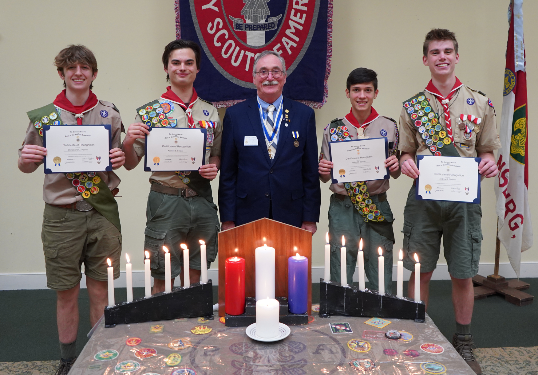 Williamsburg Chapter Recognize Eagle Scouts